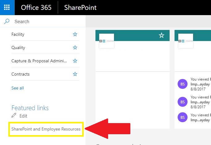 How to access SharePoint and the Employee Resources page – IT ...